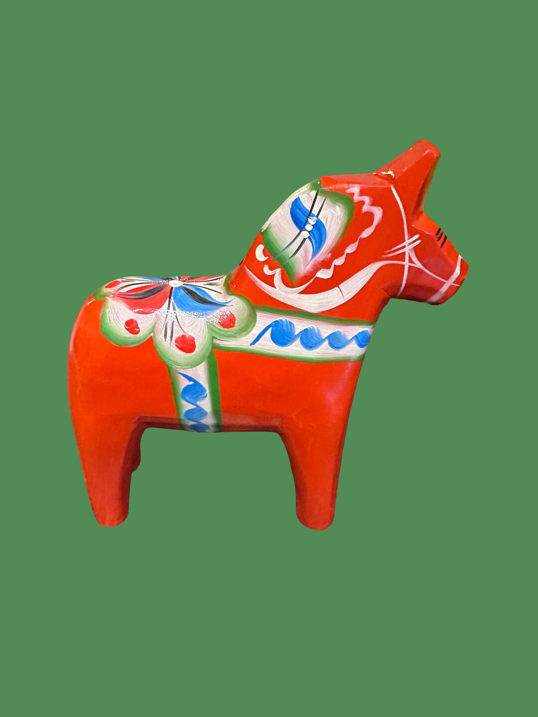 Red Swedish Dala Wood Horse - Grannas - Etsy