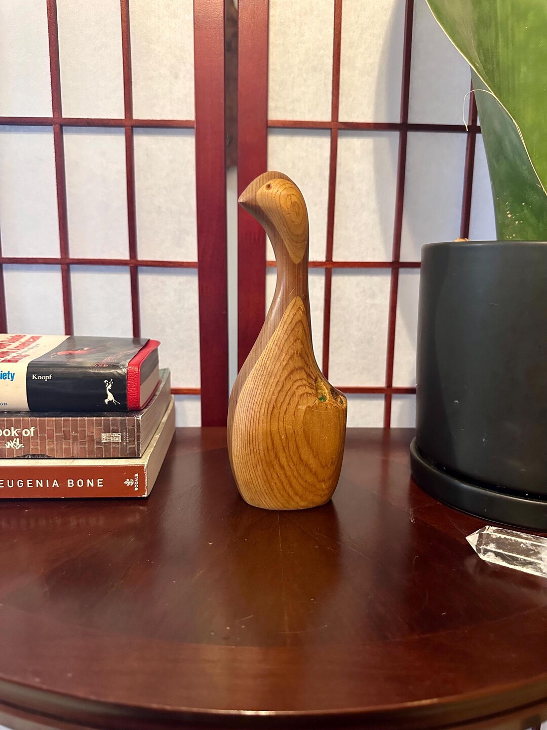 Hand Carved Deborah Bump Wooden Goose/duck Pencil or Candle Holder - Etsy