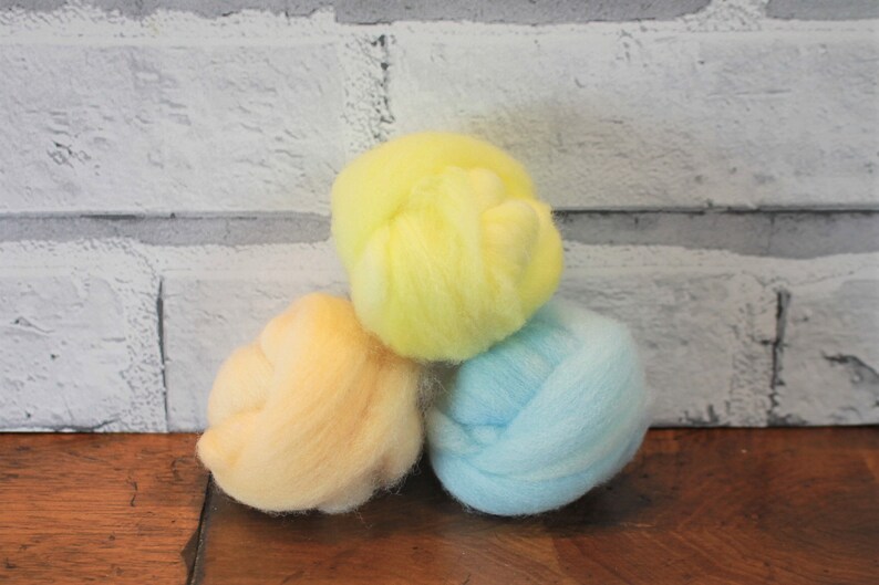 Wooly Buns wool roving assortment 6 piece hand dyed sampler | Etsy