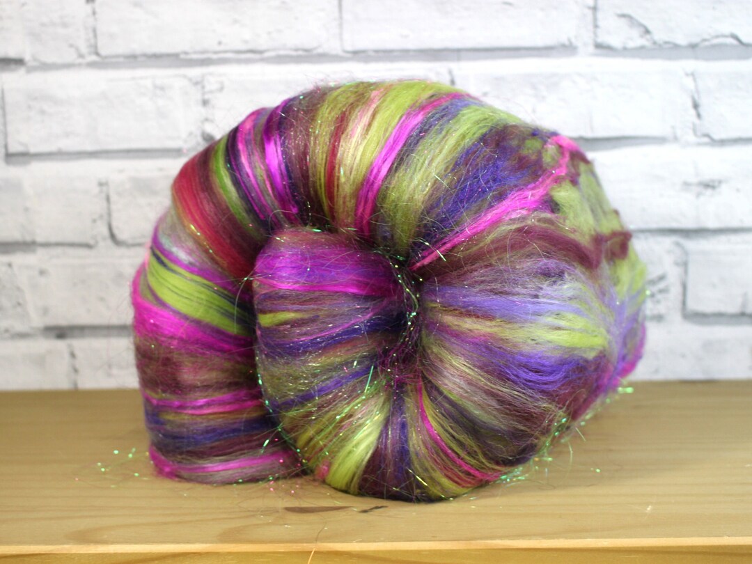Carded Art Batt in Lily Pad for Spinning and Needle Felting, Wet ...