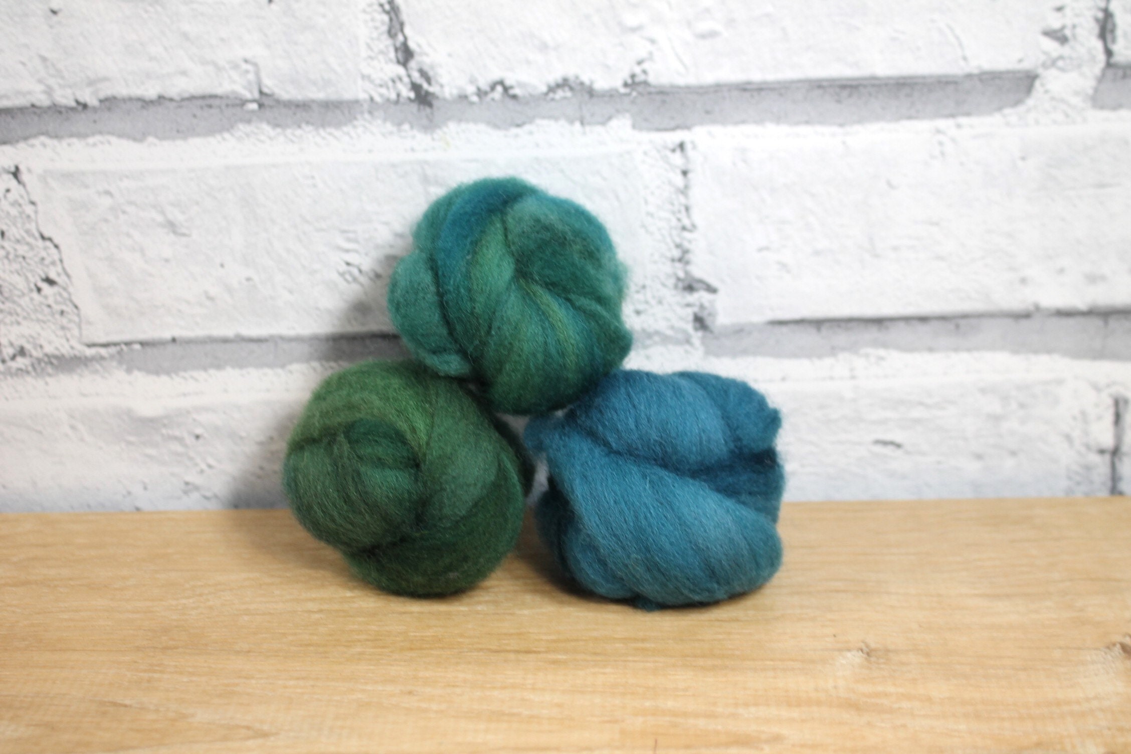 Wooly Buns in Blue Ridge Wool Roving Assortment 6 Piece Hand - Etsy