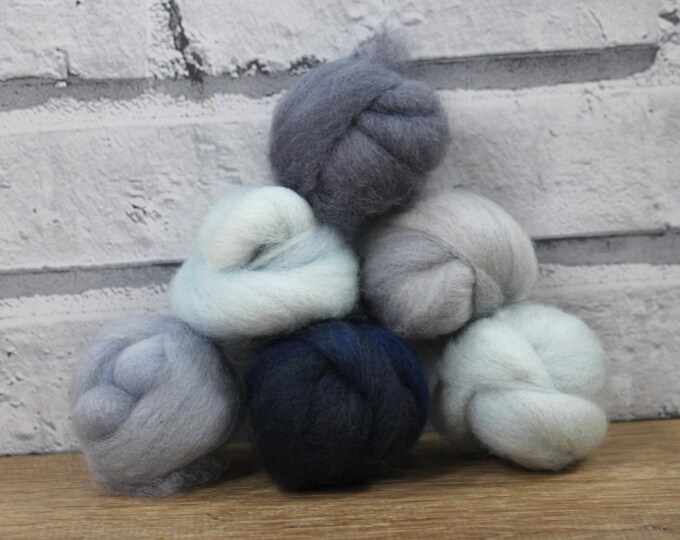 Wooly Buns Roving in Split Pea, Fiber Sampler, Assortment, Needle Felt ...