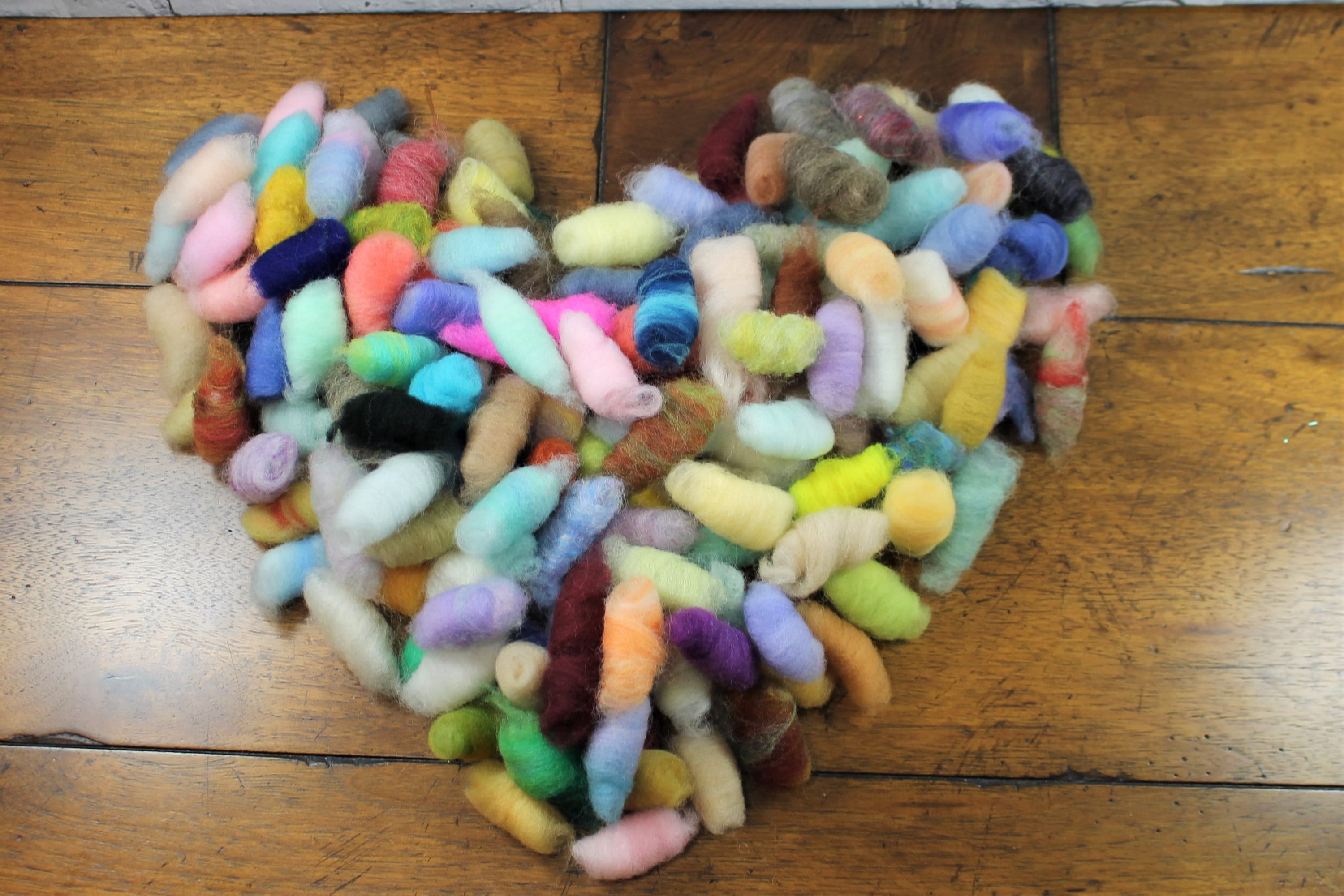 Wooly Bun Crumbs, Now Available in 3 Colorways, Wool Roving Pieces for ...