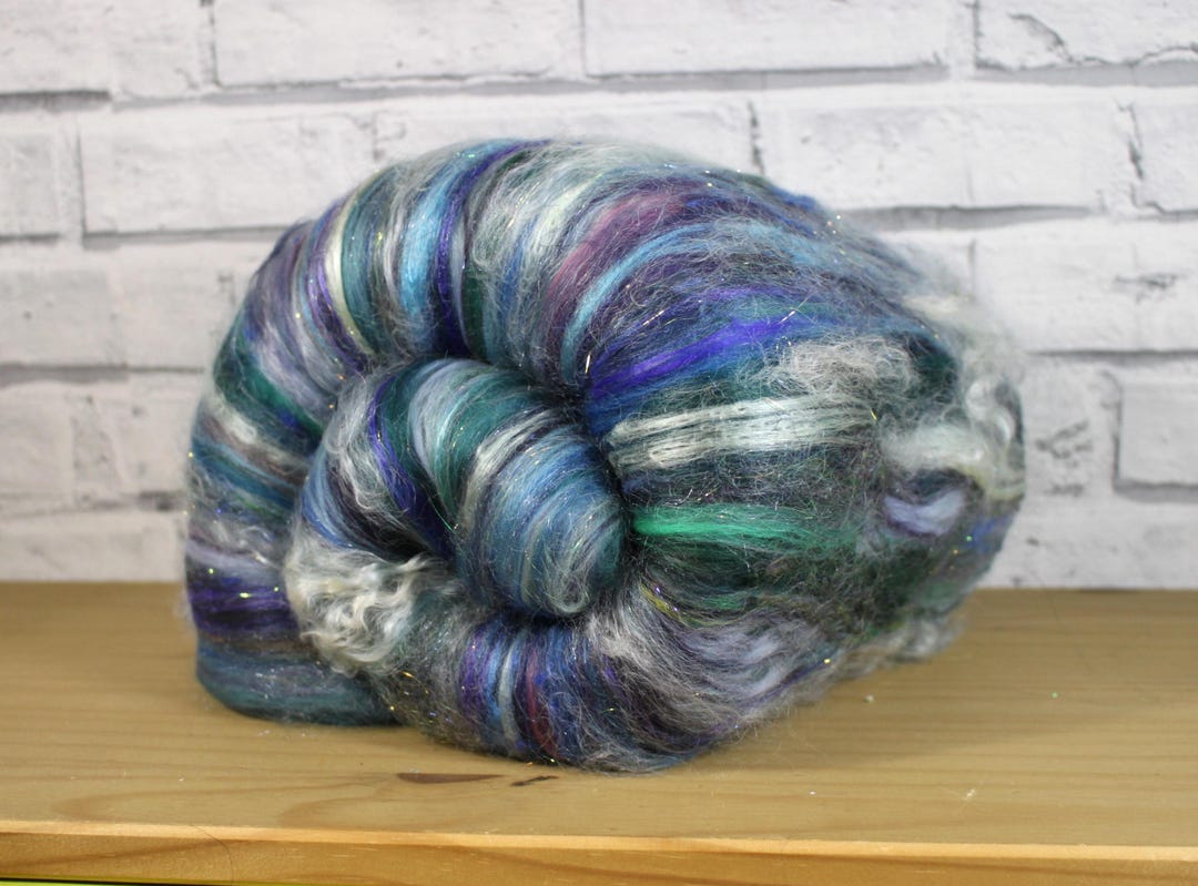 Wooly Batts in Blue Ridge, Hand Dyed Art Batts for Spinning, Needle ...