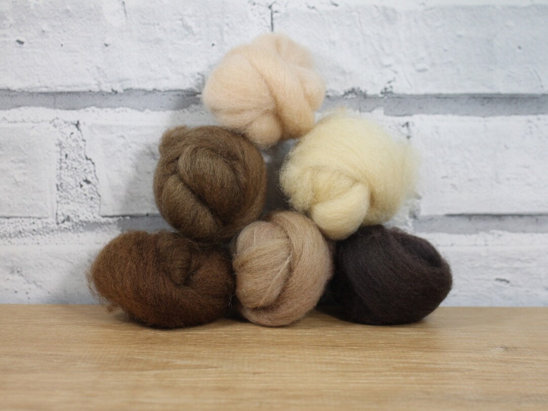 Wooly Buns in Flesh Tones Wool Roving Top Assortment Hand - Etsy