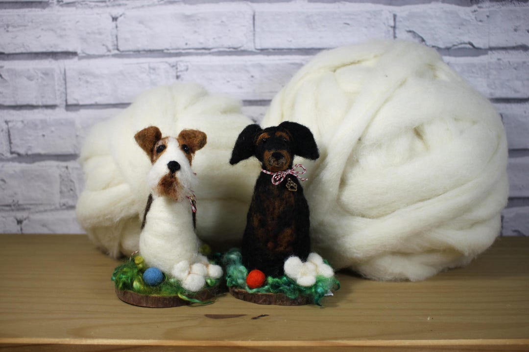 Needle Felting Core Wool Roving, Bulk Natural Wool Batting, Ecru Wool ...