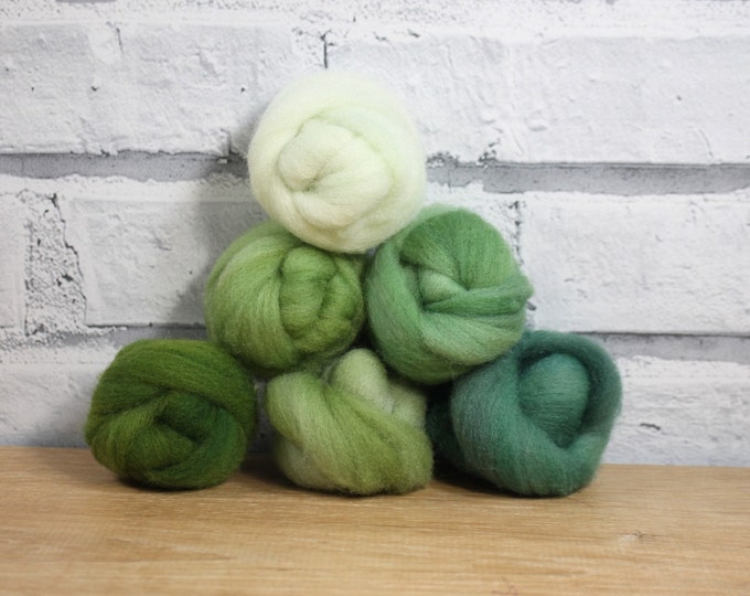 Wooly Buns Roving in Split Pea Fiber Sampler Assortment - Etsy