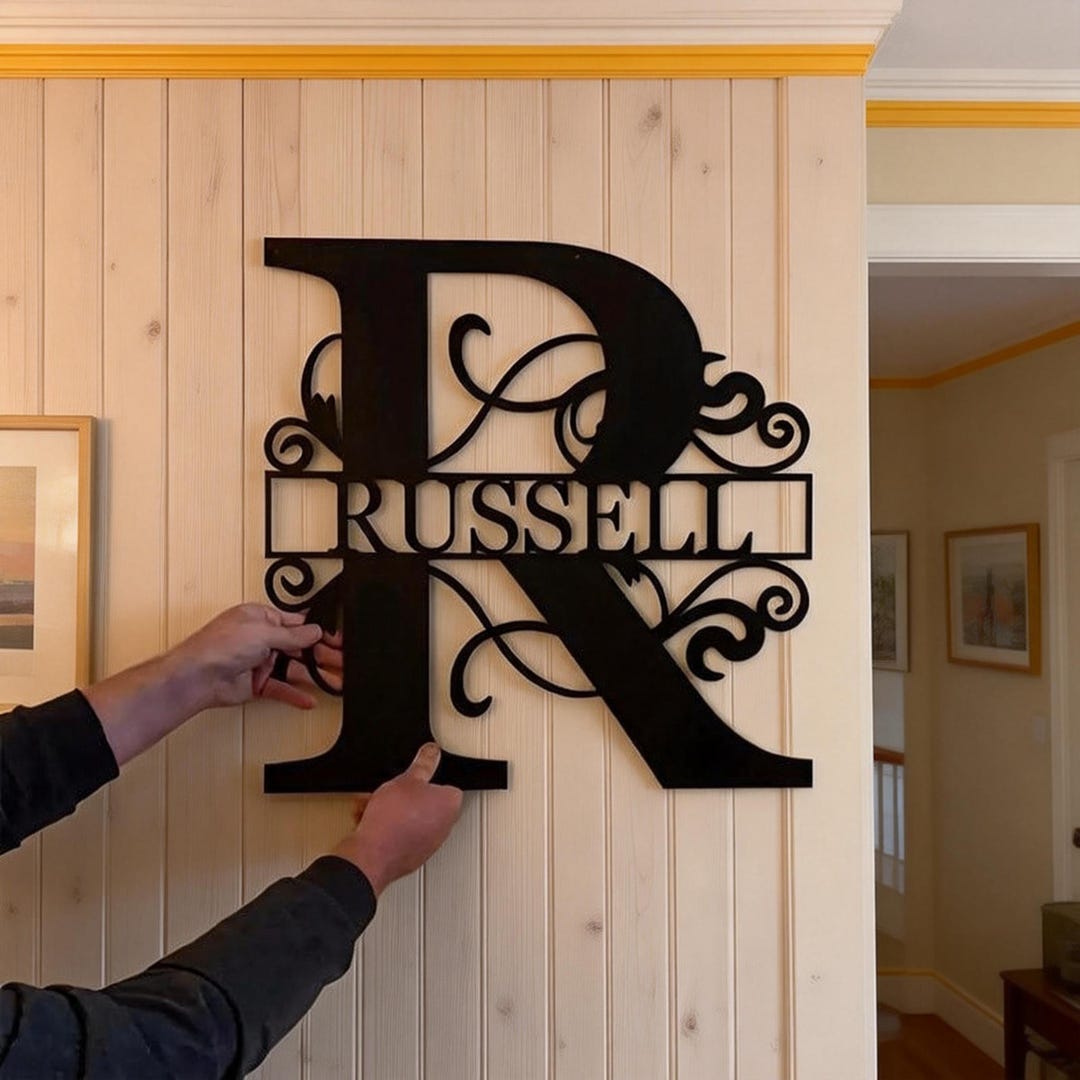 Personalized Family Name Metal Sign, Housewarming Gift, Last Name ...
