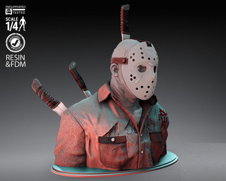 Jason Voorhees Bust STL File for Resin Printing (3d Model) - Etsy