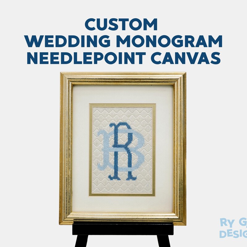 Monogram Needlepoint - Etsy