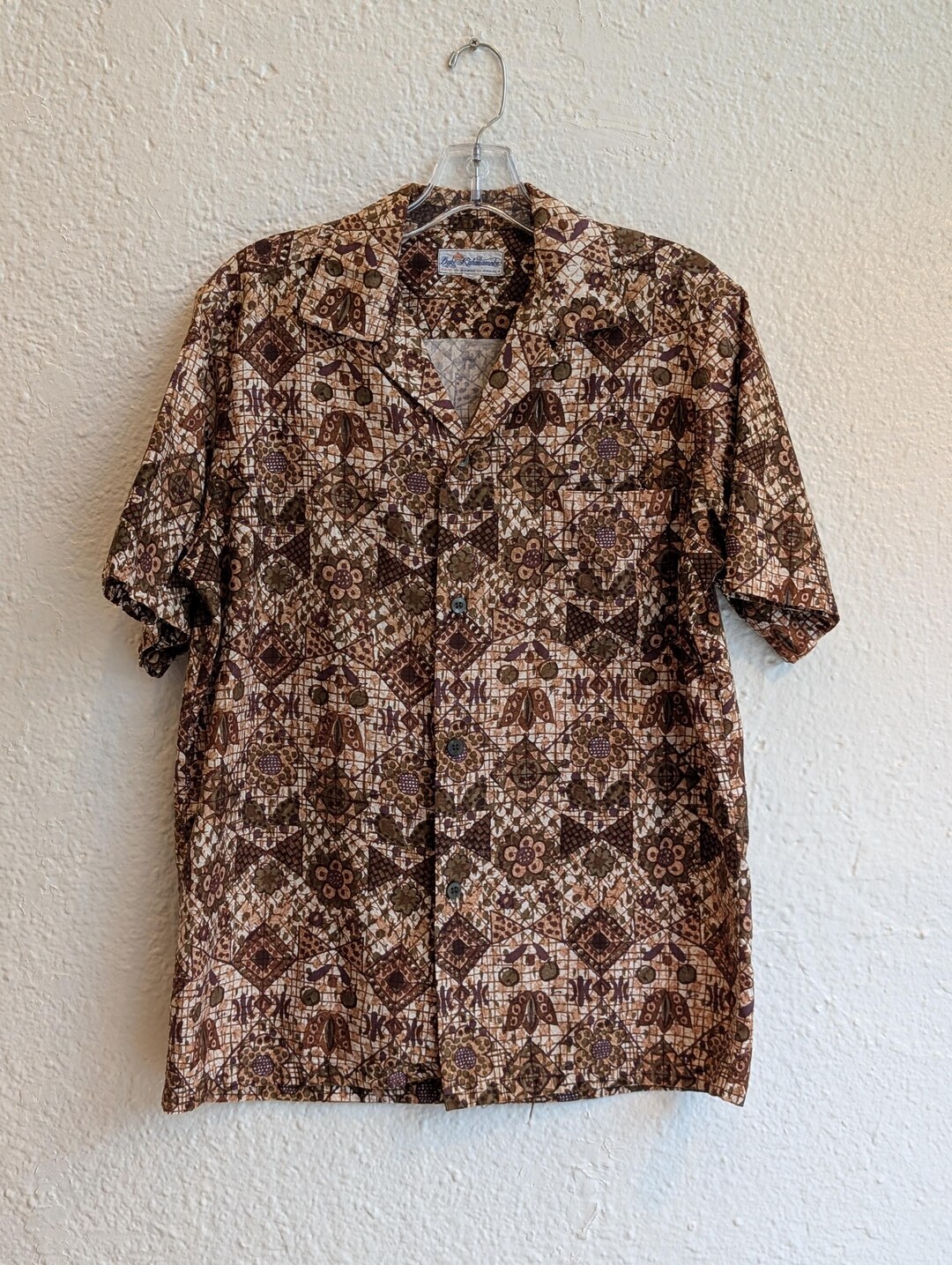 Vintage 1960s 60s Duke Kahanamoku Made in Hawaii by Kahala Batik Aloha ...