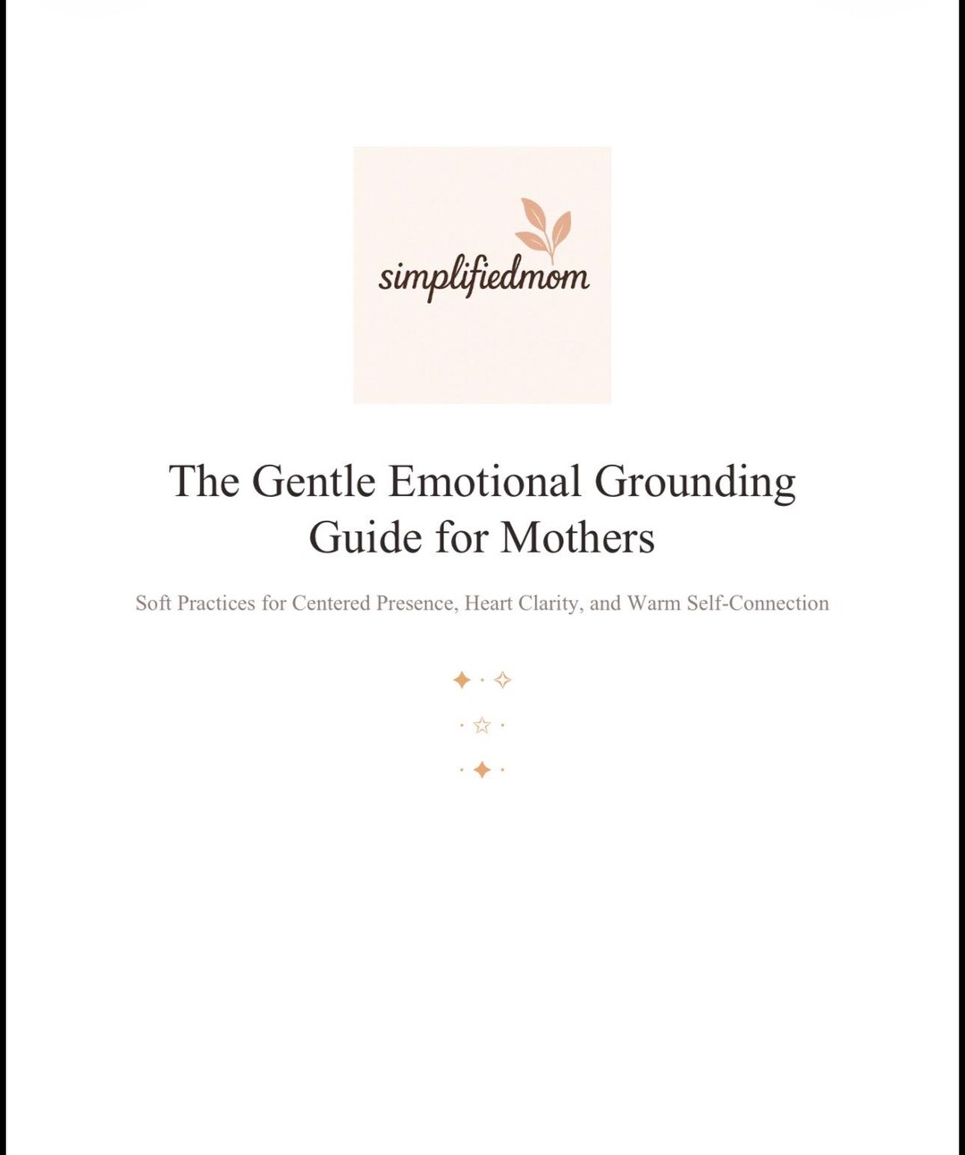 Emotional Grounding Guide for Moms • Gentle Self-soothing Printable ...