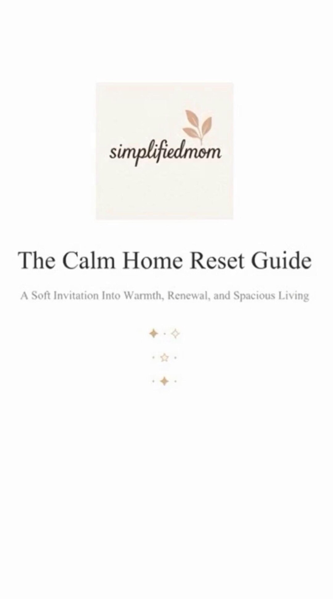 Calm Home Reset Guide • Gentle Home Refresh Printable • Soft Homemaking ...