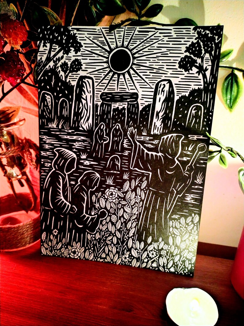 Solar Solstice - A Hand-drawn Piece of Art Which Depicts a Summer ...