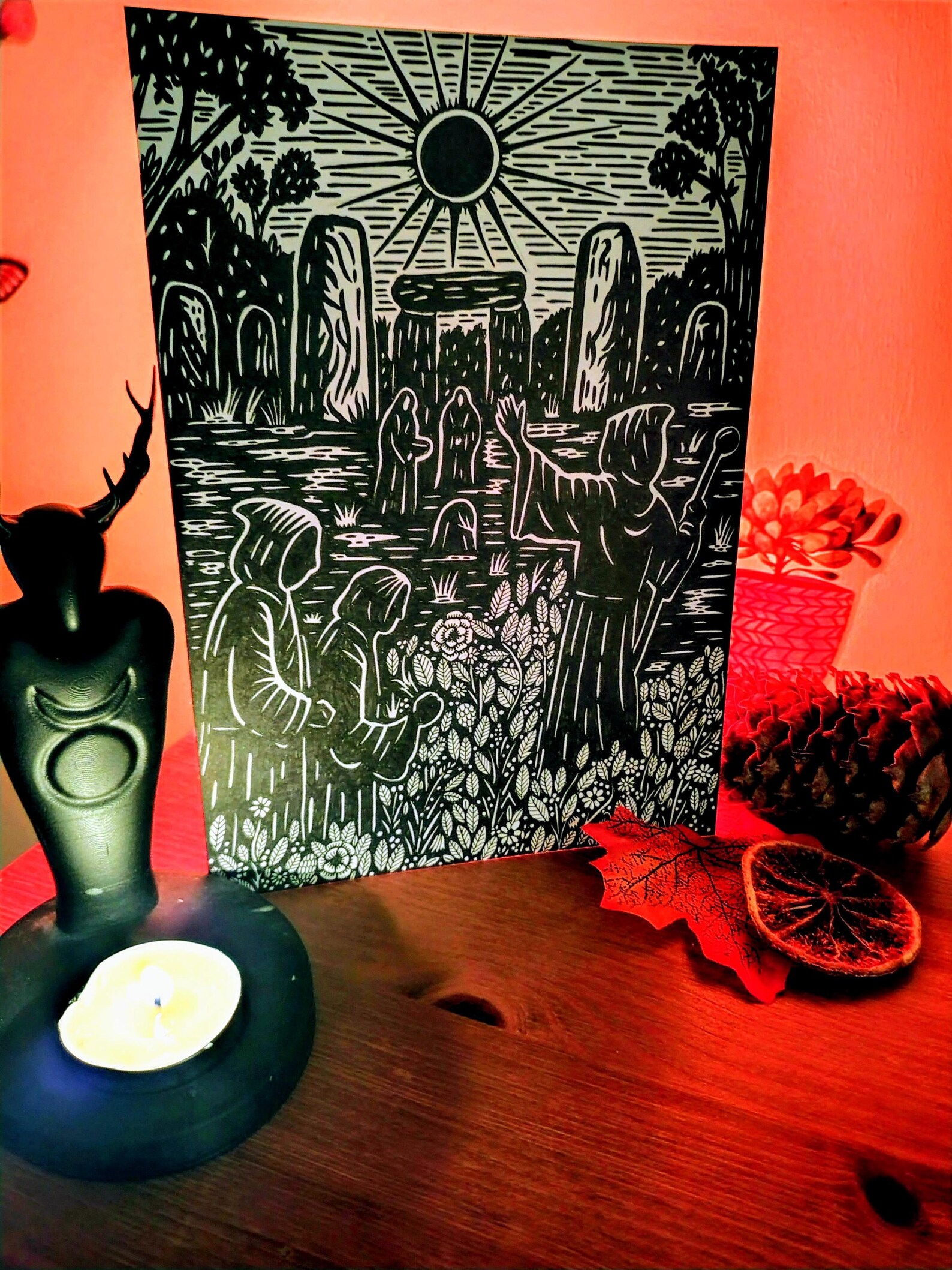 Solar Solstice - A Hand-drawn Piece of Art Which Depicts a Summer ...