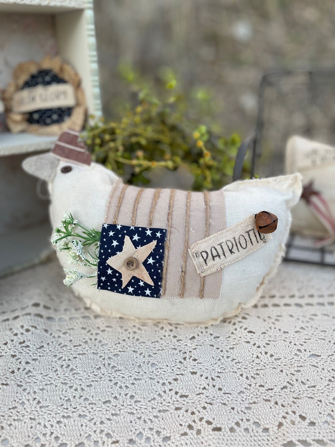 Primitive Handmade Grungy Chicken, Primitive Chicken Farmhouse Chickens ...