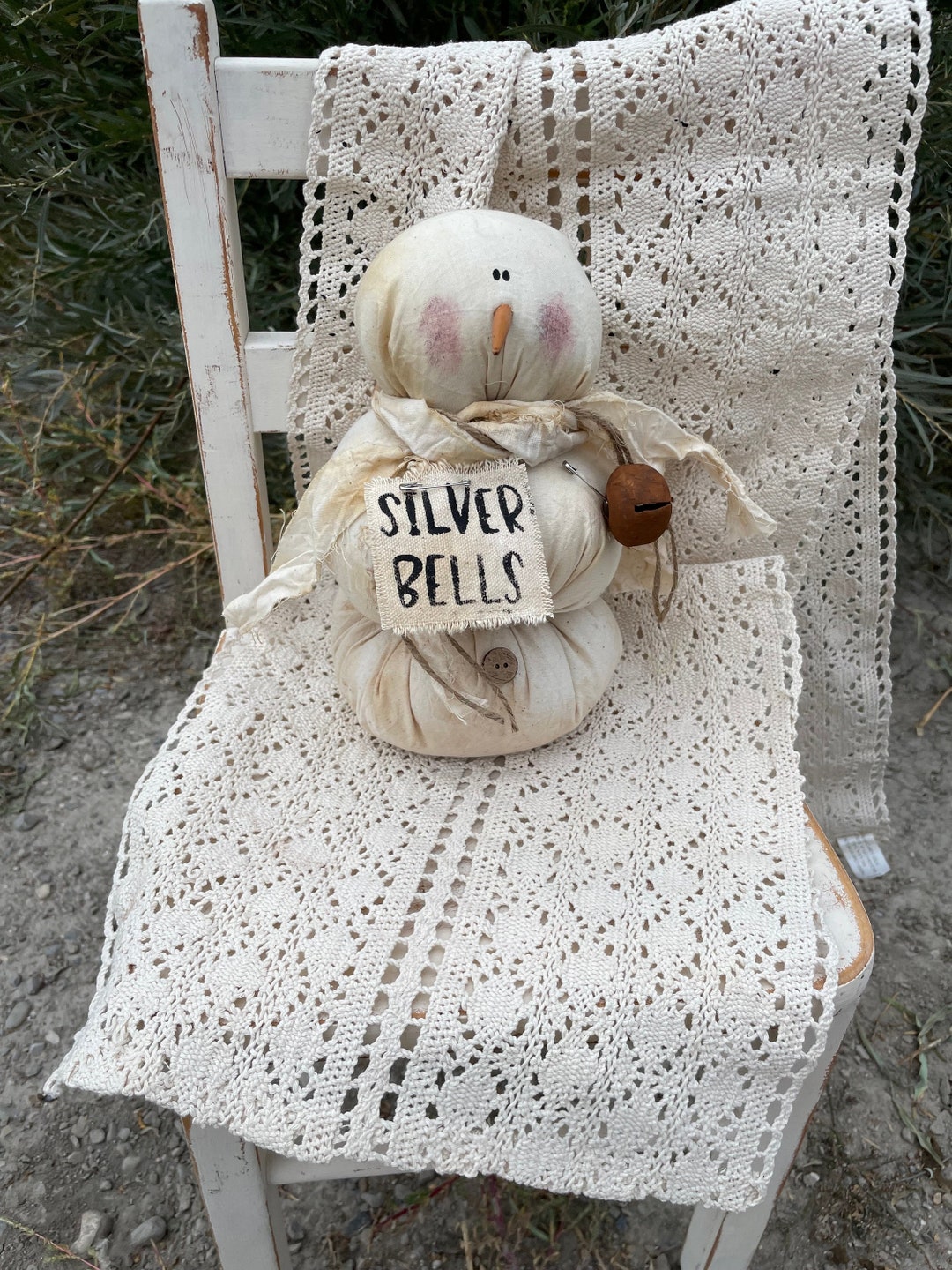 Primitive Snowman, Handmade Snowmen, Farmhouse Folk Art Snowman Mantle ...