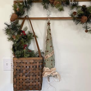 Farmhouse Fabric Christmas Tree, Messy Tattered Primitive Christmas ...