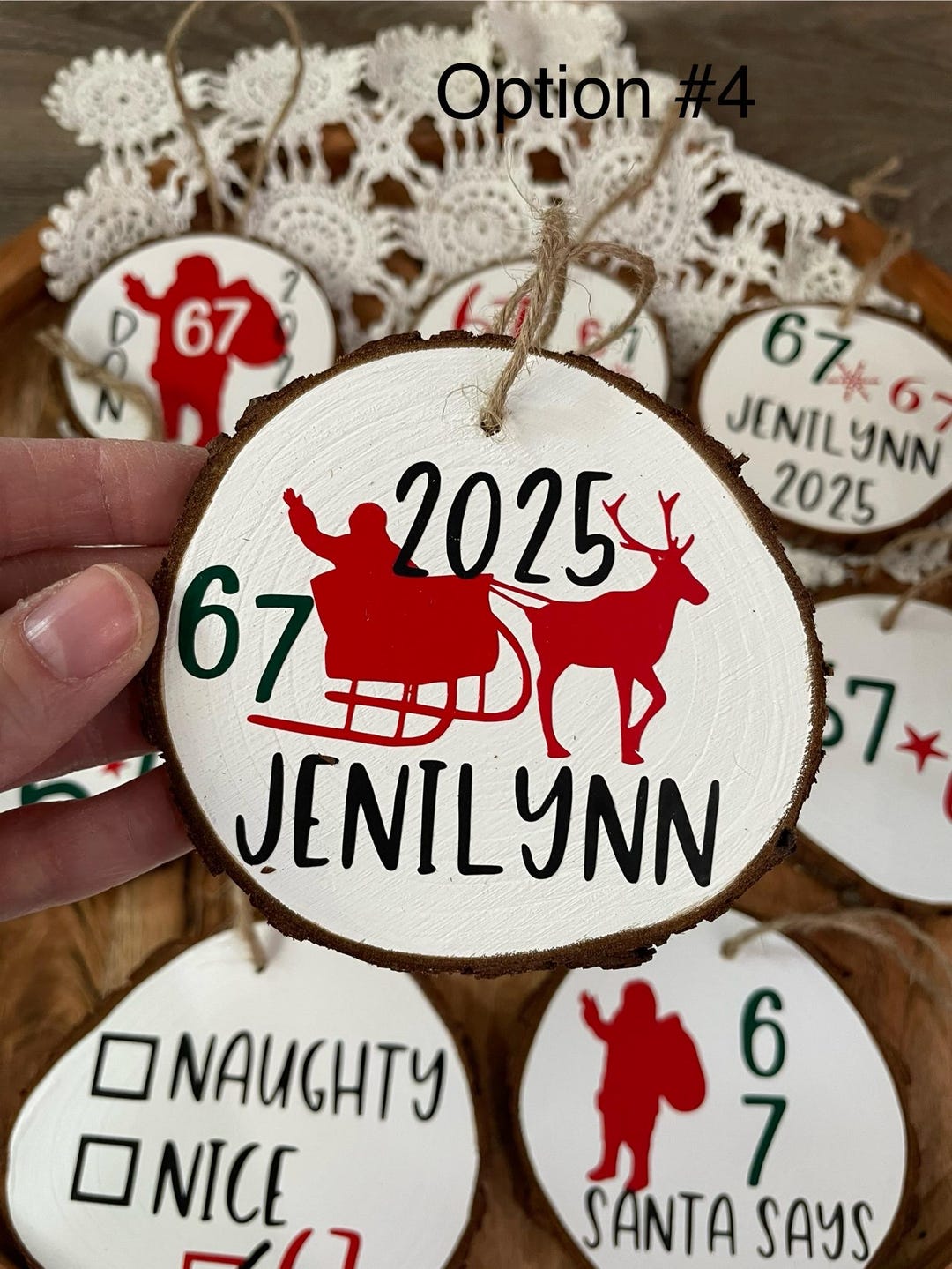 Funny 67 Meme Ornament, Santa Says 67 Ornament, 67 Six Seven Ornaments ...