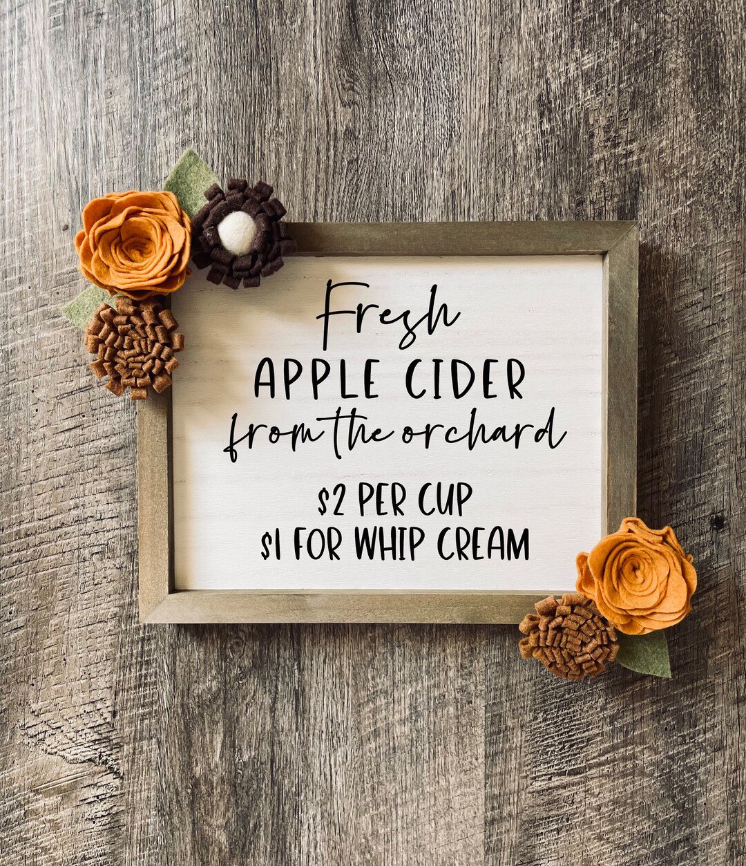 Fresh Apple Cider Sign, Apple Orchard Sign, Autumn Decor, Fall Decor ...