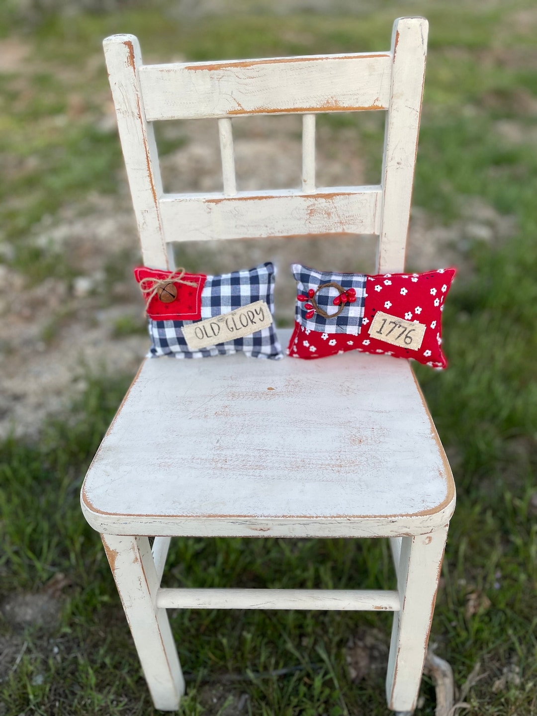 Rustic Fabric Flags, Farmhouse Cottage American Mini Flags, Old Glory ...