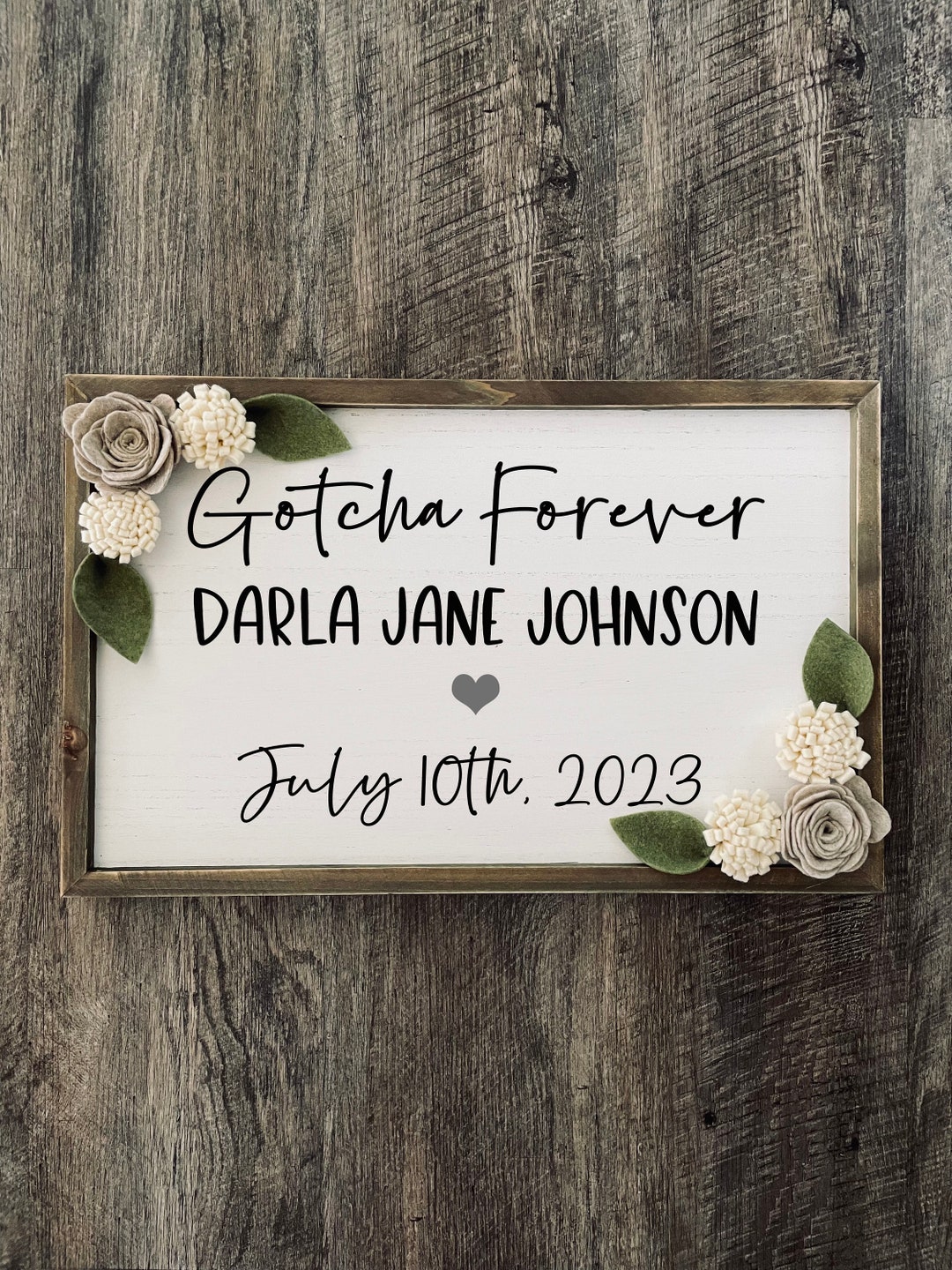 Gotcha Day Sign, Custom Adoption Sign, Baby Adoption Keepsake, New ...