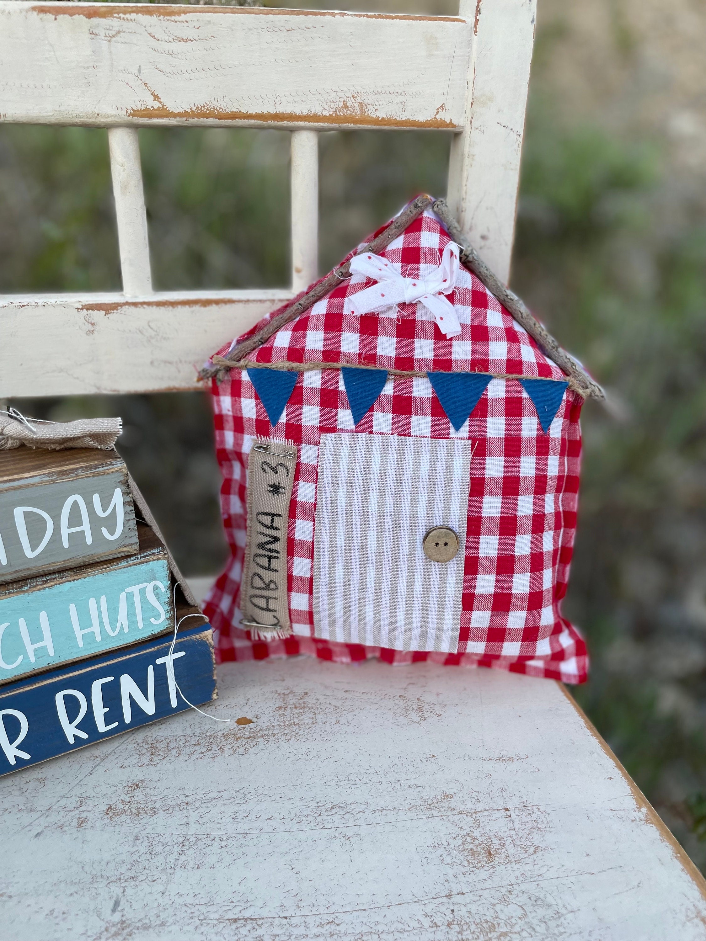Beach Huts on a Block, Beach Wedding Decor, Beach Table Decor, Coastal ...