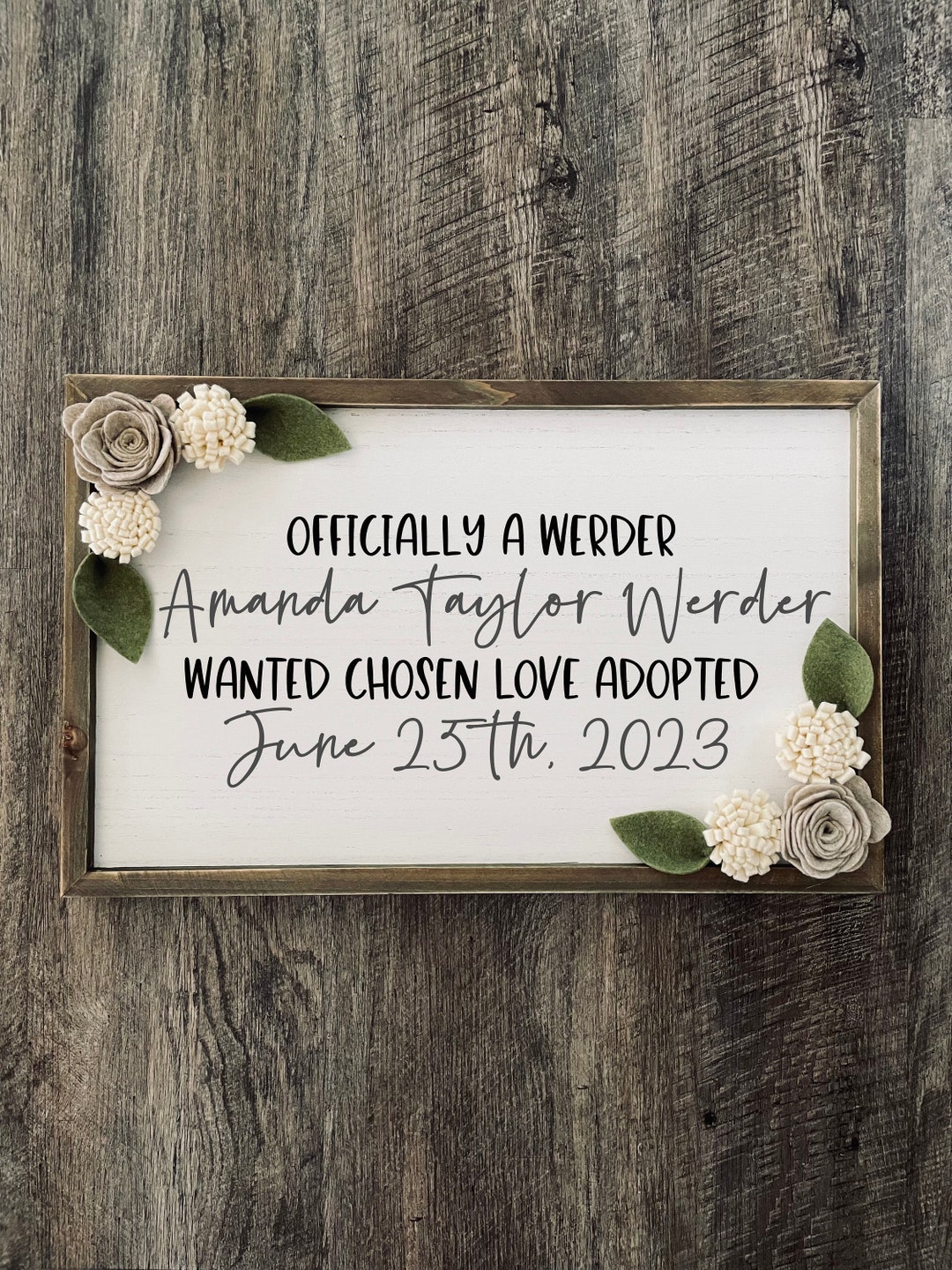 Officially Adopted Sign Adoption Gift Ideas Adoption Sign for Court ...