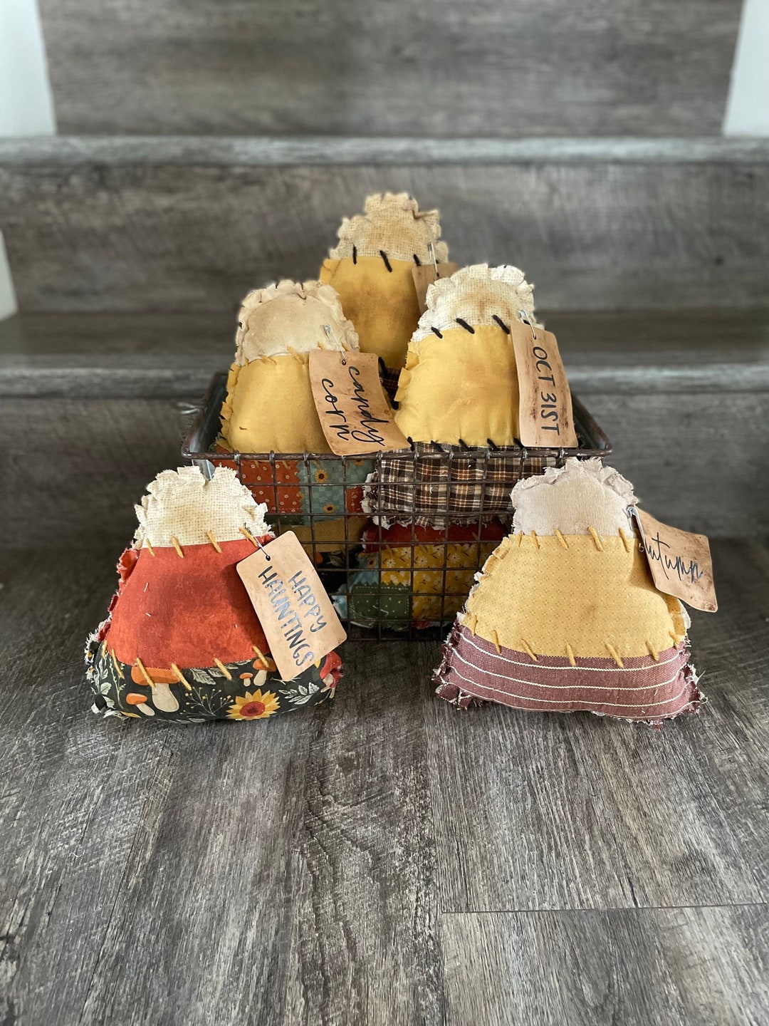 Primitive Fall Candy Corn Decor: Halloween Shelf Sitter - Etsy