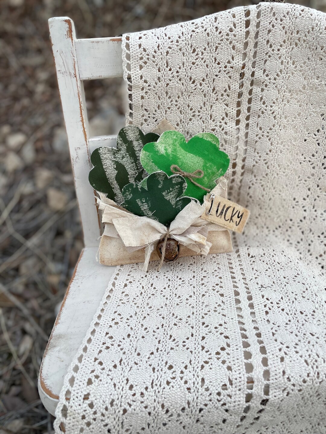 Rustic Clover Leaf Decor, St. Paddy's Day Decor, Lucky Clover, Green ...