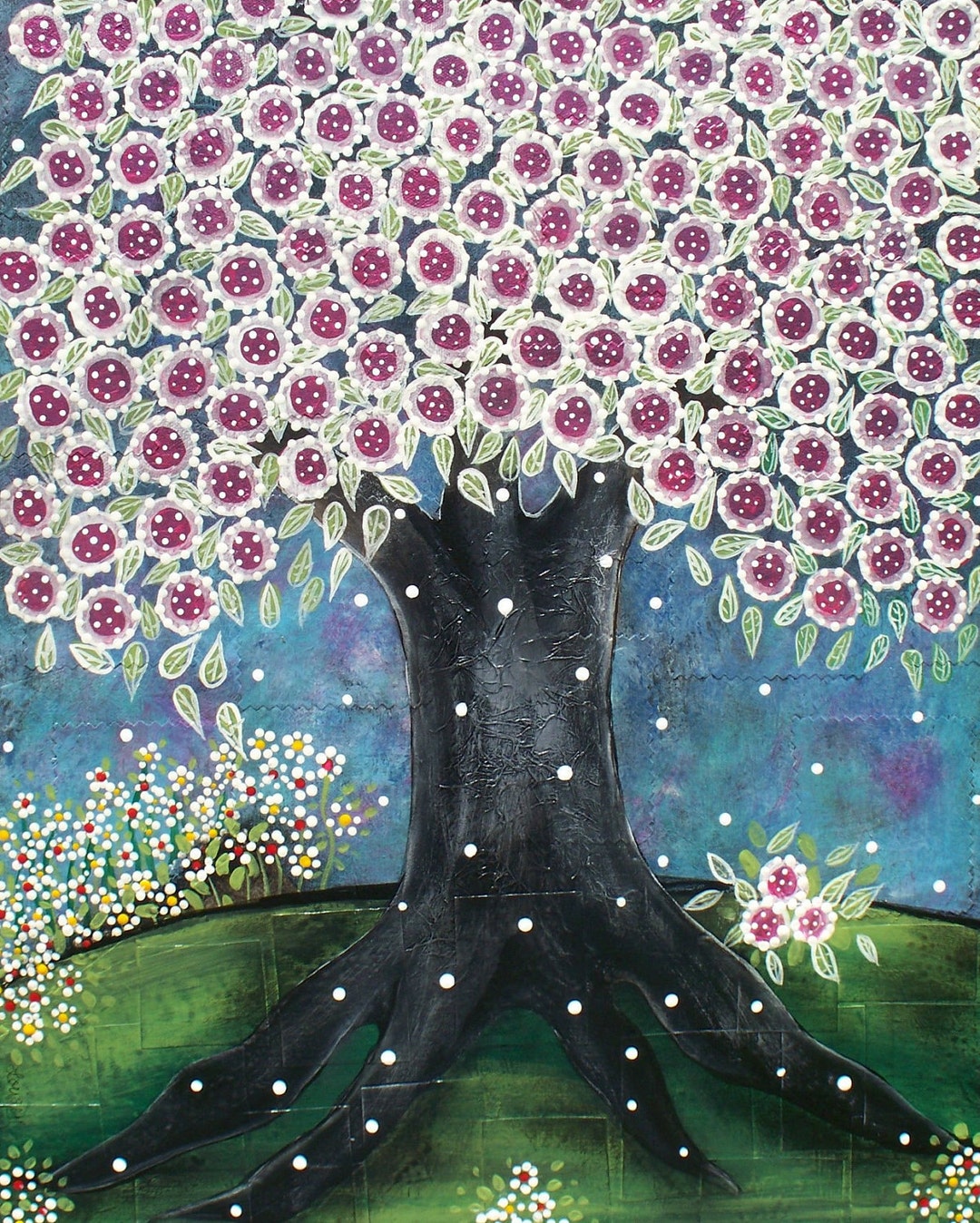 Needlepoint Canvas 14 or 18 Count, Falling Pearls, by Lori Everett - Etsy