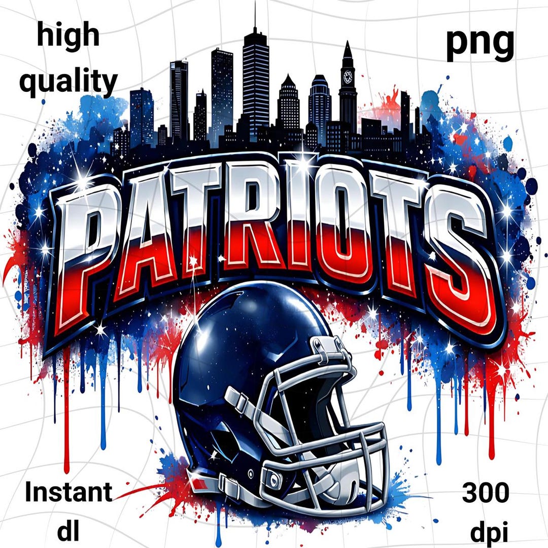 Patriots Football Street Art PNG | Game Day Sublimation Design (digital ...