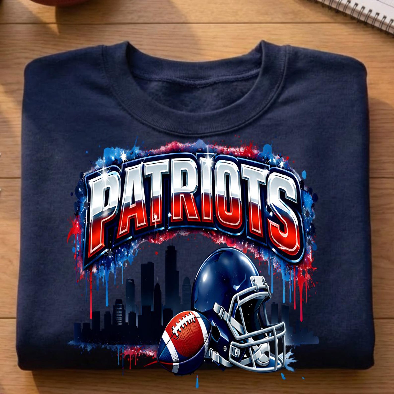 Patriots Football Street Art PNG | Game Day Sublimation Design (digital ...