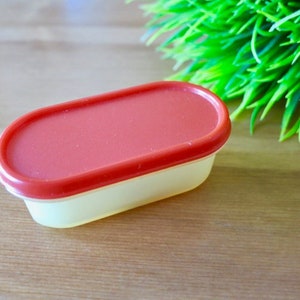 Vintage Mini Tupperware Container Magnet-tiny Red Tupperware Magnet ...
