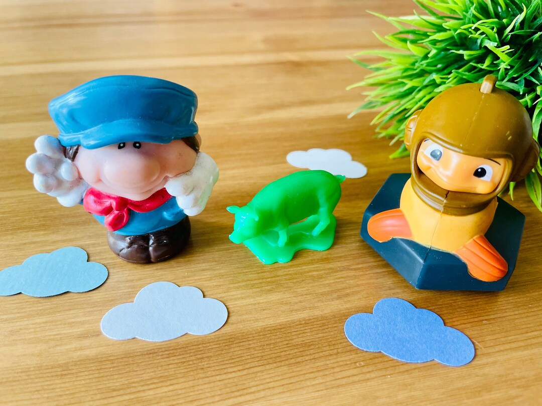 Vintage Train Conductor, Disney Fish & Pig Toys-vintage Little Tikes ...