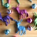 Mini Plastic Deer-lot of 3 Small Forest Deer W/ Antlers-tiny Christmas ...
