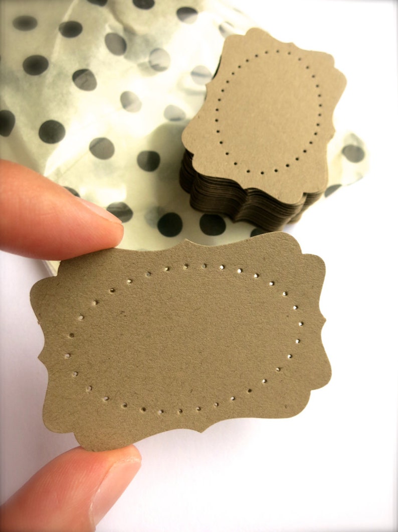 Decorative Blank Labels-lot of 25 Fancy Pierced Tags-custom Colors ...