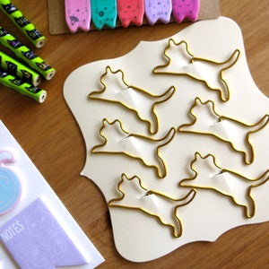 Cat Paper Clips-6 Gold Cats Paper Clips-kitty Paperclips-kitty Page ...