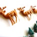 Mini Plastic Deer-lot of 3 Small Forest Deer W/ Antlers-tiny Christmas ...