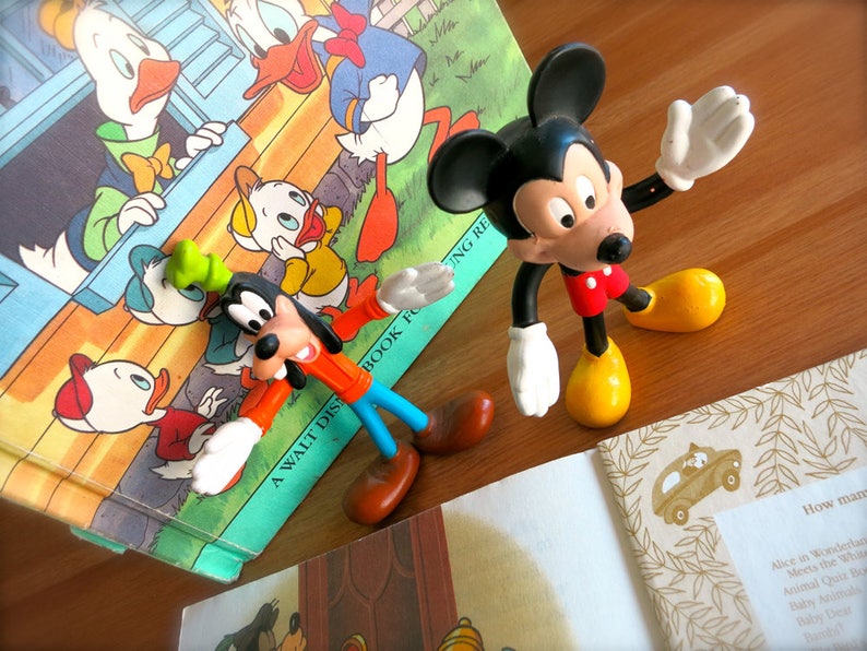 Vintage Disney Books & Figures-vintage Mickey Goofy Posable - Etsy
