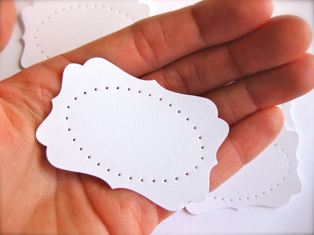 Decorative Blank Labels-lot of 25 Fancy Pierced Tags-custom Colors ...