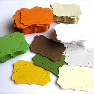 Decorative Blank Labels-lot of 25 Fancy Pierced Tags-custom Colors ...