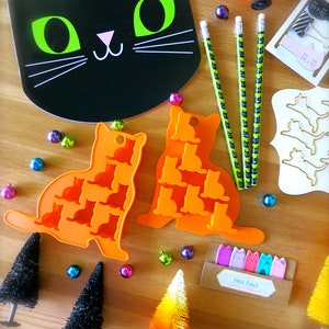 Cute Cat School Supply Set-cat Notepads, Pencils, Binder Clips ...