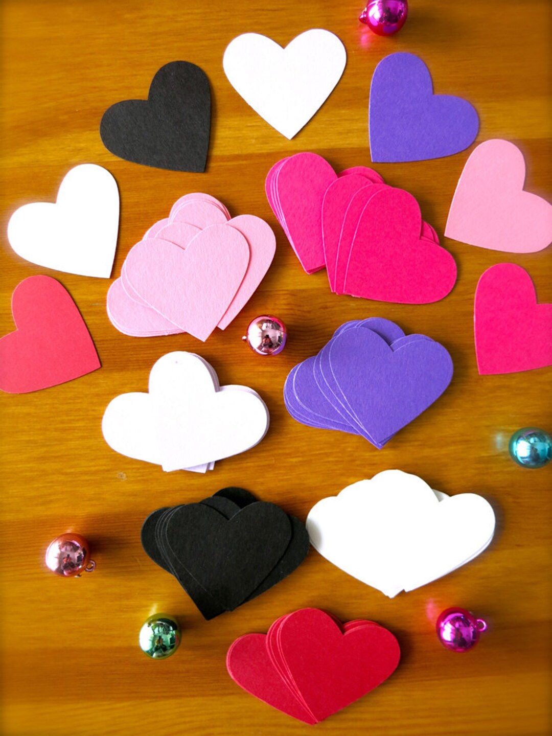 Custom Heart Punches: Patterned Paper Confetti, 25 Count - Etsy