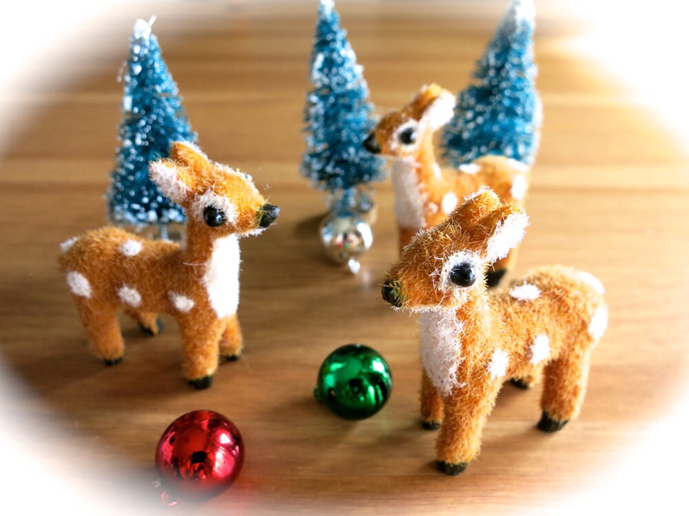 Mini Fuzzy Deer-One Small Forest Deer-Tiny Fawn Figure-DIY | Etsy
