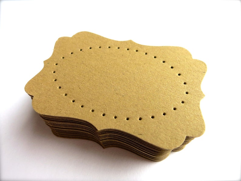 Decorative Blank Labels-lot of 25 Fancy Pierced Tags-custom - Etsy