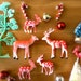 Mini Plastic Deer-lot of 3 Small Forest Deer W/ Antlers-tiny Christmas ...