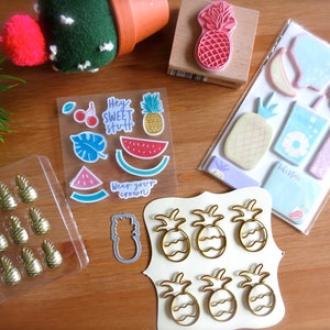 Tropical Pineapple Sticky Notes Set-pineapples, Fruit, Tropical Drinks ...