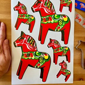 Dala Horse Woven Ribbon-blue and Yellow-swedish Ribbon-dalahasten ...