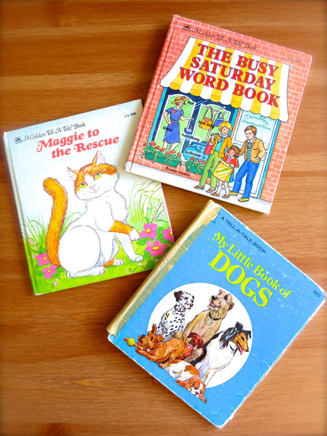 Vintage Children's Golden Tell-a-tale Books-3 Hardcovers-cat Book-my ...